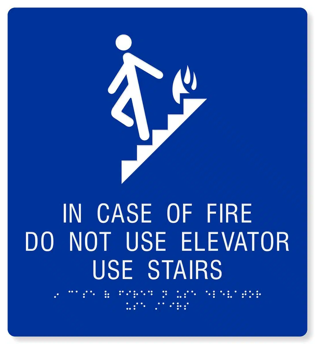 ADA Compliant Emergency Elevator Use Sign