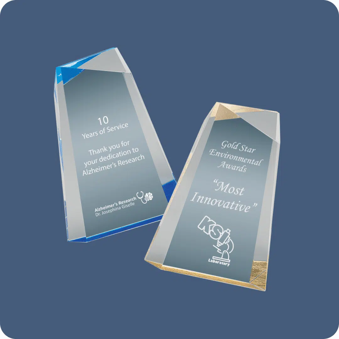 8-Inch Faceted Acrylic Award | Engrave & Personalize