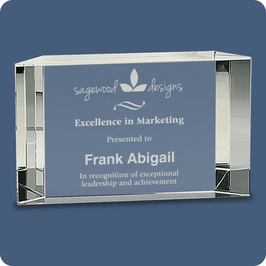 Elegant Crystal Block Awards