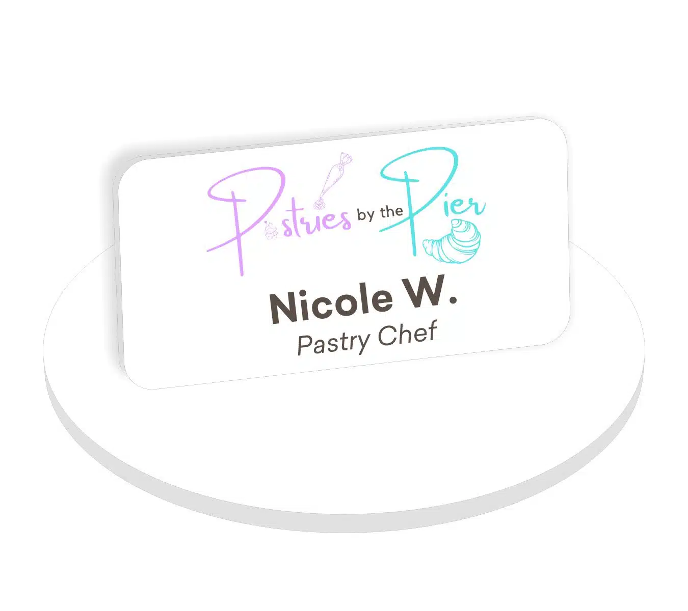 Custom Logo Name Tags | Digitally Printed Logo Only Name Tag